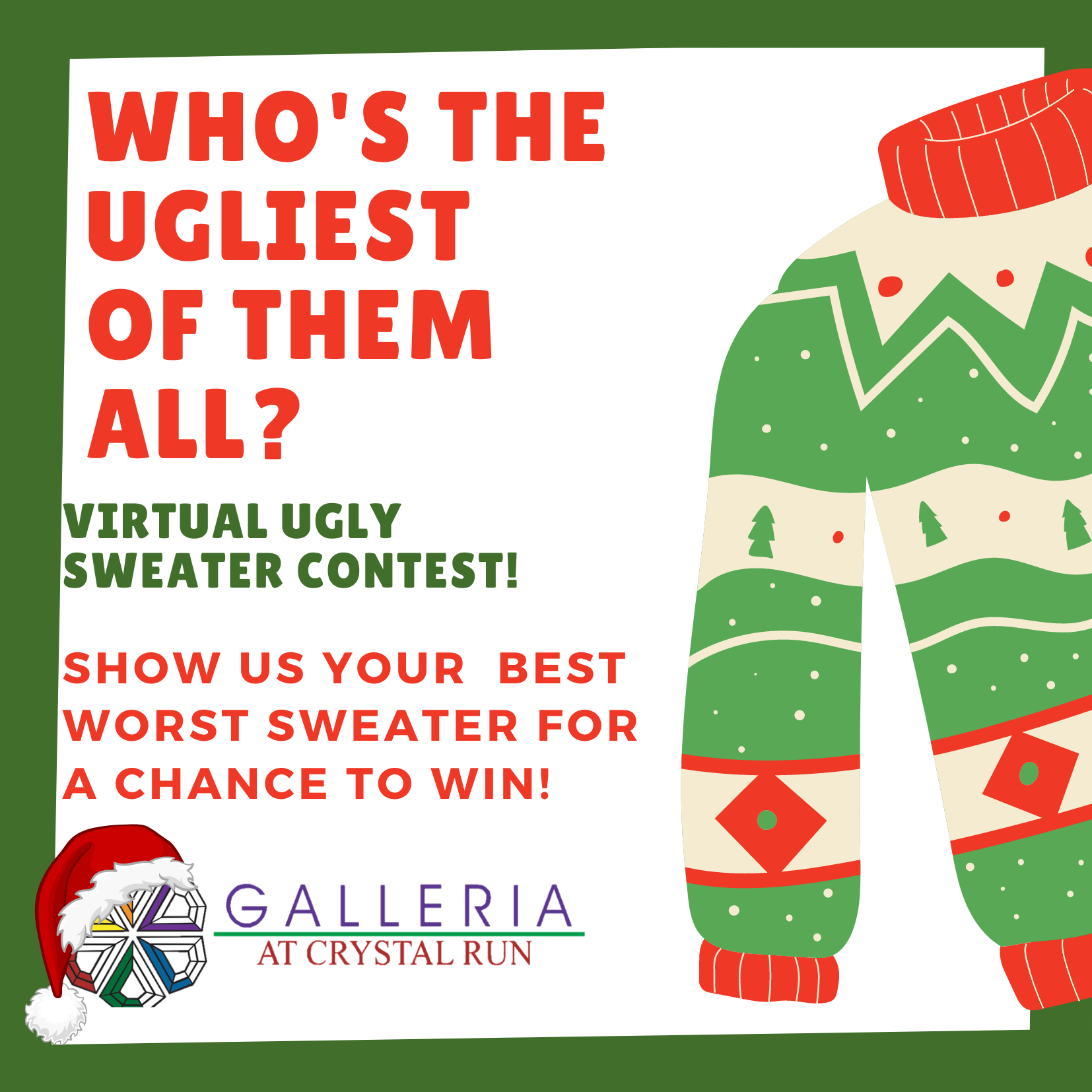 Ugly Sweater Contest Galleria At Crystal Run